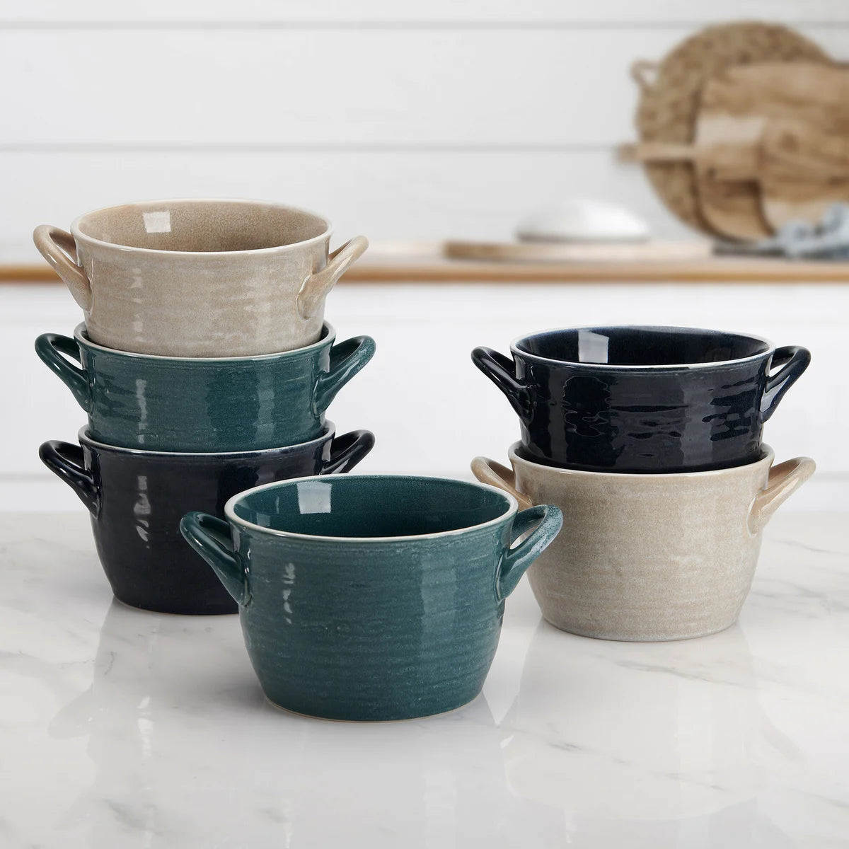 Pfaltzgraff Set of 6 Double Handle Bowls – Marthas Collections