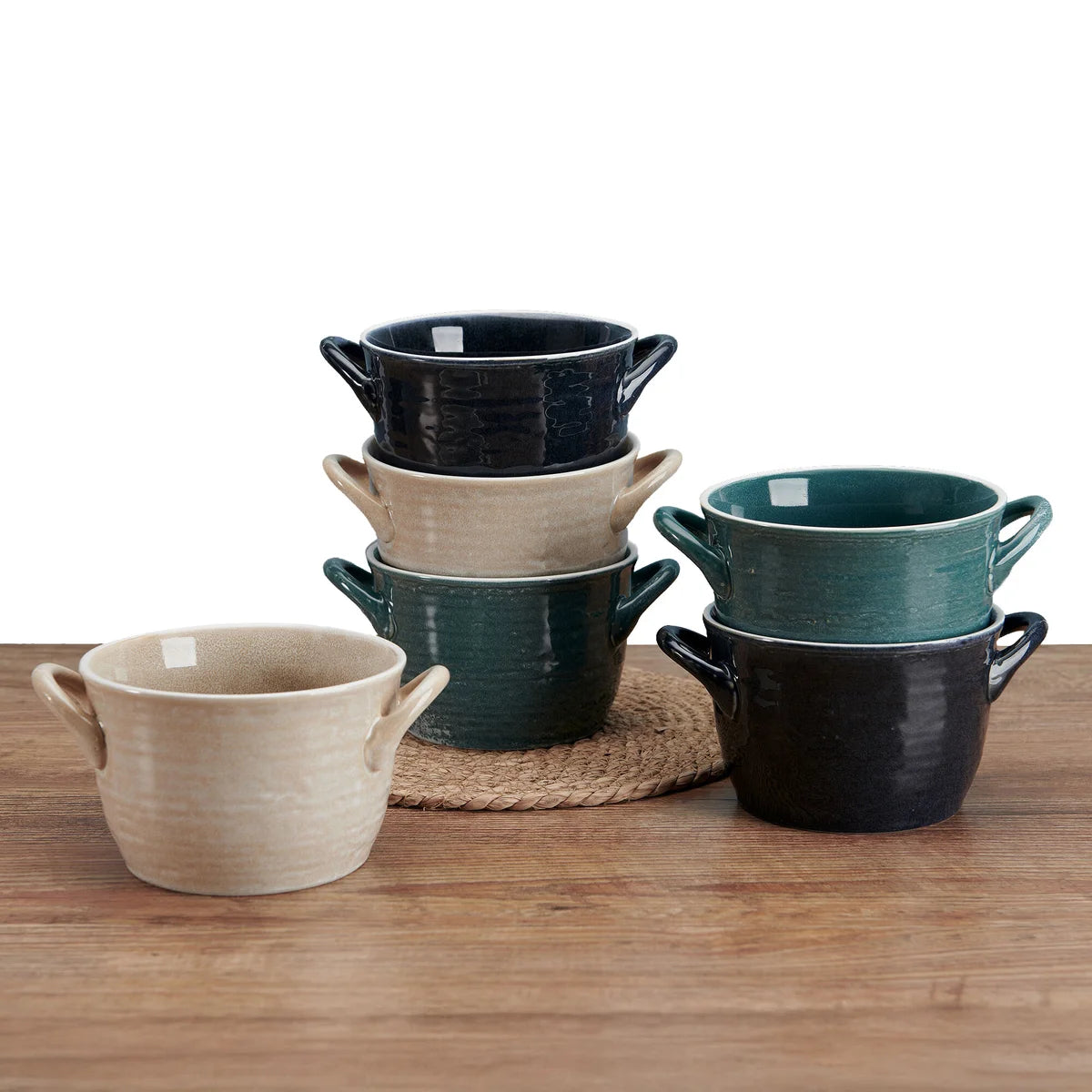 Pfaltzgraff Set of 6 Double Handle Bowls – Marthas Collections