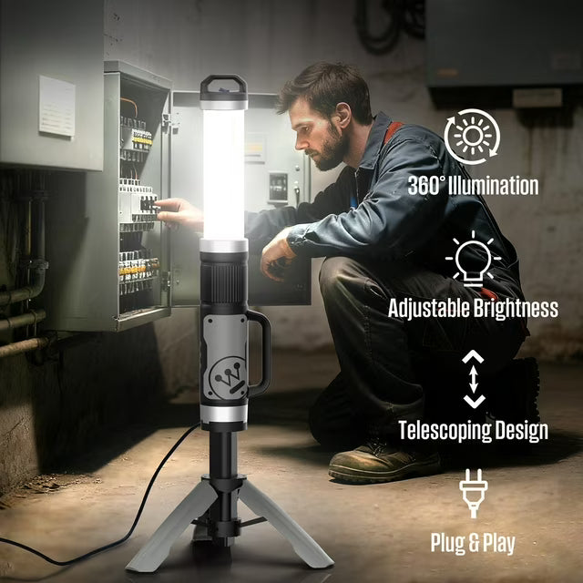 Corded 10000 Lumen LED Plug In Tripod Work Light – Marthas Collections
