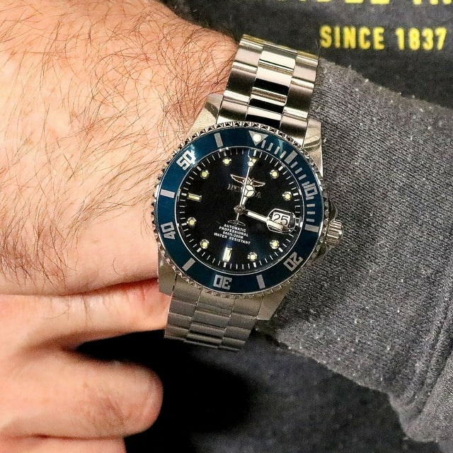 Men's Pro Diver Automatic 44mm Silver, Blue Dial – Marthas Collections