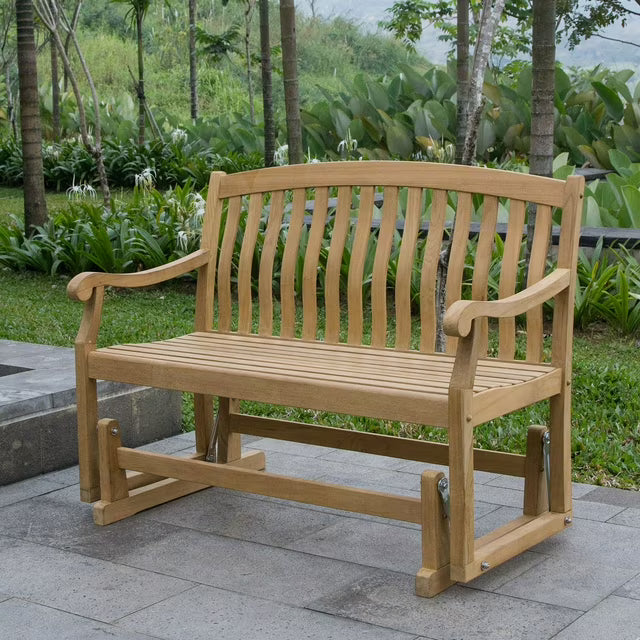 4' Teak Glider Bench – Marthas Collections